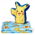 Pokemon Pikachu Cute Silk Touch Throw Blanket and Plush Character ...
