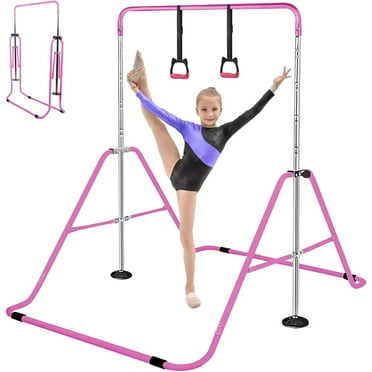 Safly Fun Expandable Gymnastics Bar for Kids, Height Adjustable Junior ...