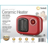 Soleil Personal Ceramic Mini Heater 250W Indoor Red MH-08R - Walmart.com
