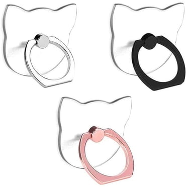 Vesmatity Colorful Cell Phone Ring Holder Stand 4 Pack Transparent ...