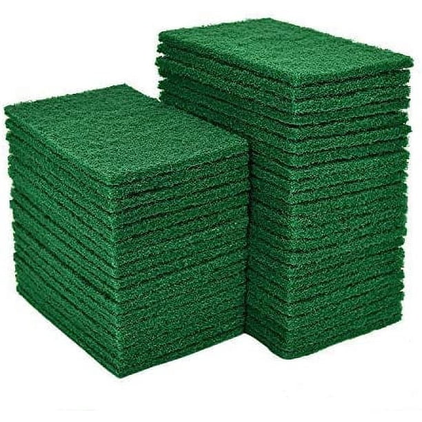 40 PCS Scouring Pad, Dish Scrubber Scouring Pads,4.5 x 6 inch Green ...
