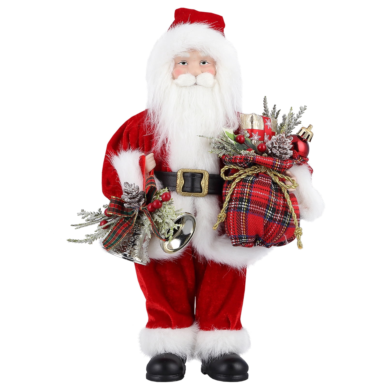 UTEN 12" Santa Claus Christmas Figurine Figure Decoration with Gifts ...