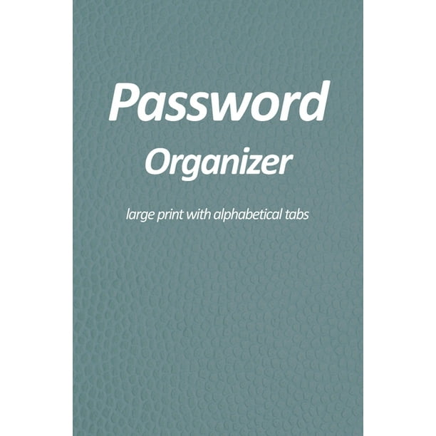 Password organizer large print with alphabetical tabs : password ...
