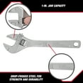 Hyper Tough 8-inch Adjustable Wrench Steel Construction Chrome Plated ...