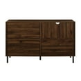 Delphine Modern Detailed Door Sideboard, Dark Walnut - Walmart.com