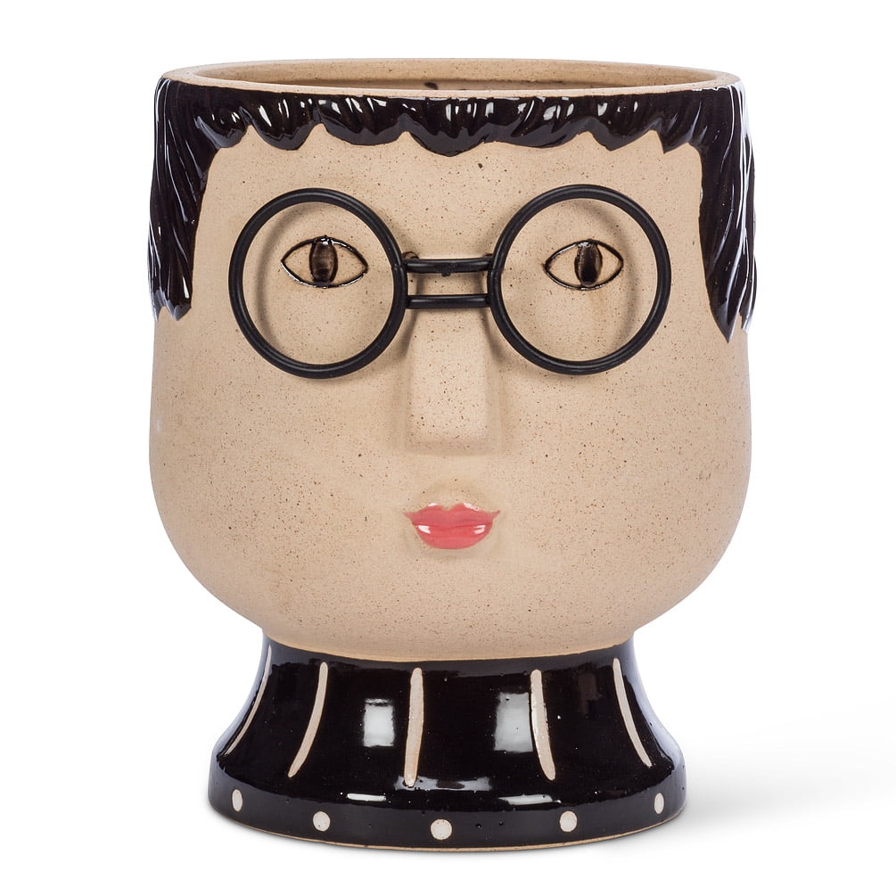 Set of 6 Large Face with Glasses Planter - Walmart.com