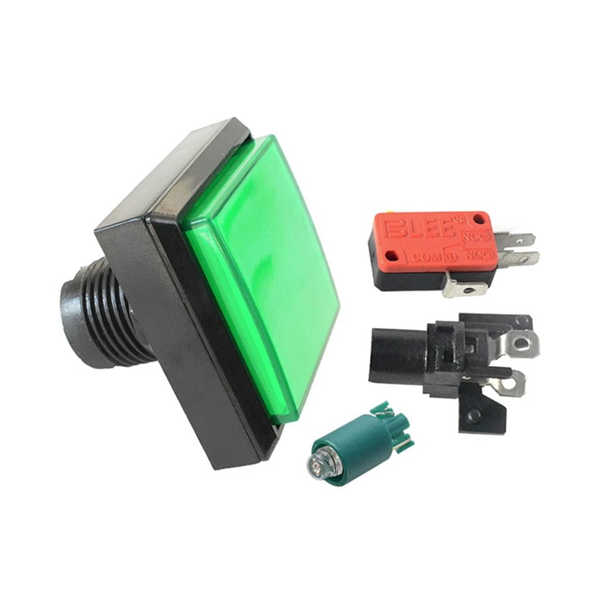 Arcade Square Push Buttons Illuminated 12V LED Lamp Built-in ...