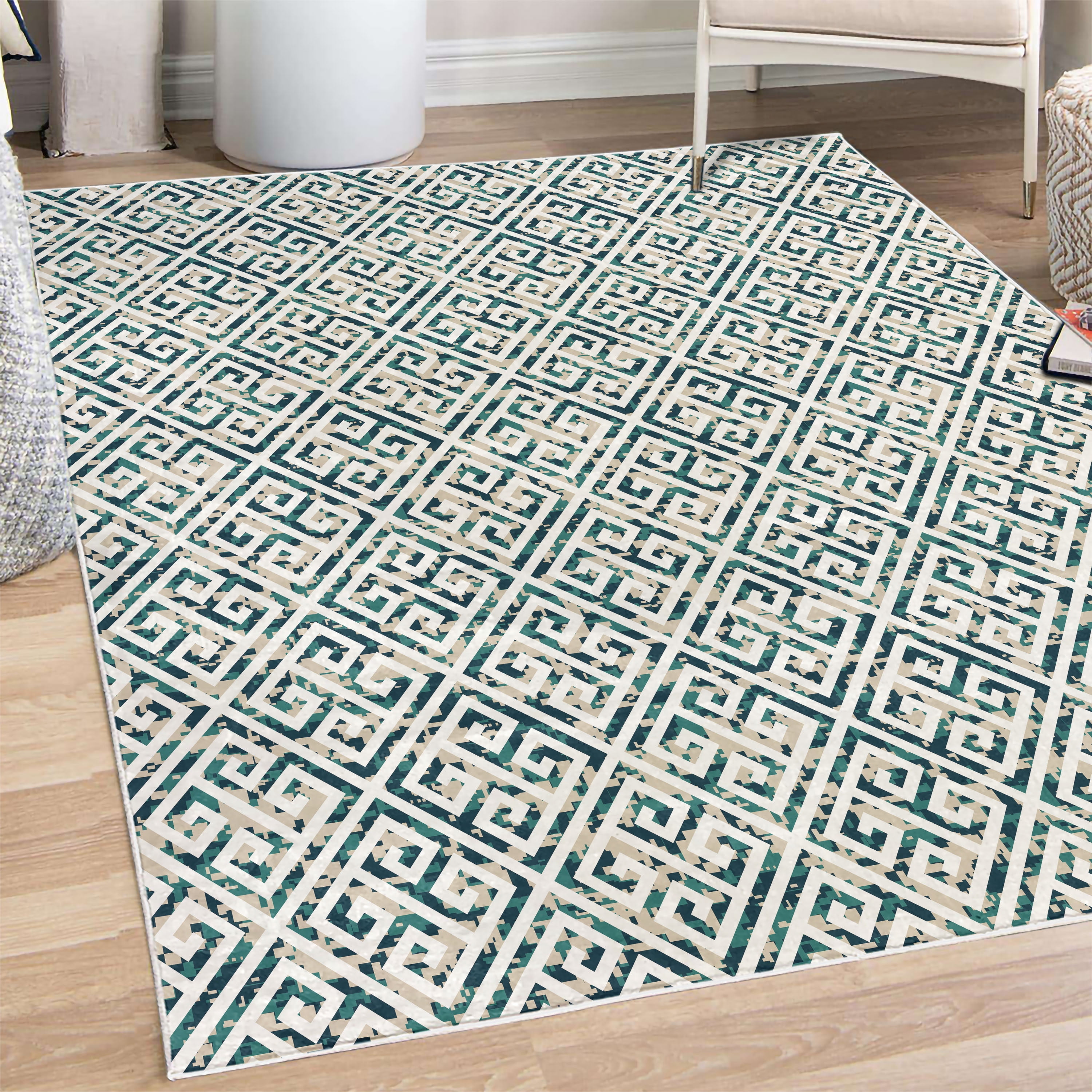 Greek Decorative Rug, Tile Mosaic Design Pattern in Antique Meander and ...