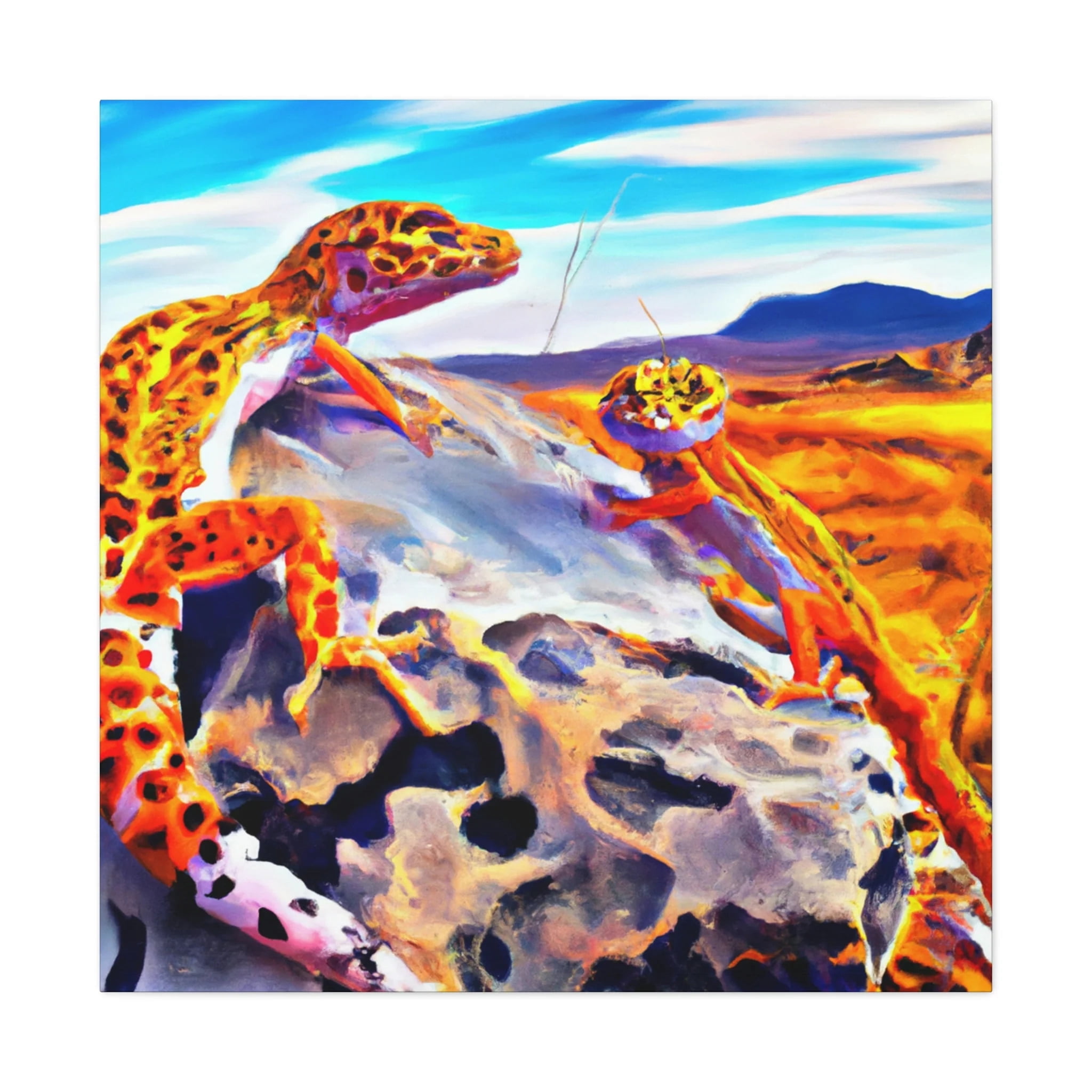 Leopard Gecko Expressionism - Canvas - Walmart.com