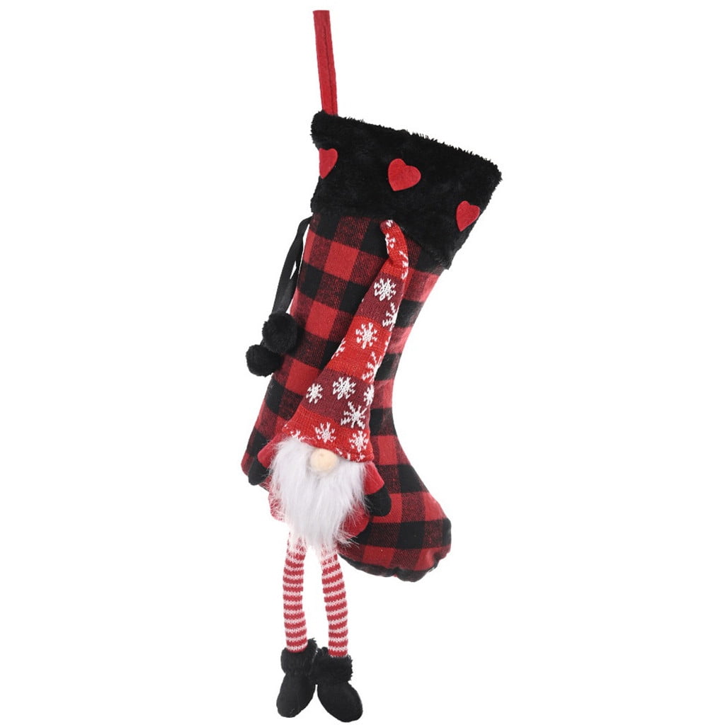 3D Santa Gnome Christmas Stockings Personalized Plush Stocking Xmas ...