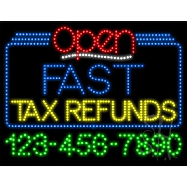 Everything Neon L100-6421 Fast Tax Refunds Open with Phone Number ...