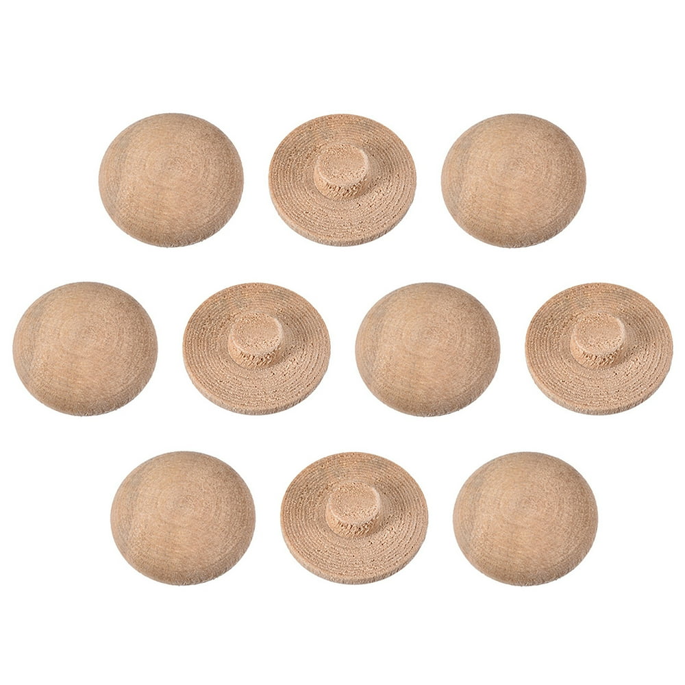 Wood Button Top Plugs 7/25 Inch Cherry Hardwood Furniture Plugs 25Pcs ...