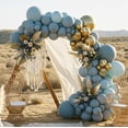 Dusty Blue Balloon Arch Kit - Double-Stuffed Balloon Garland with ...