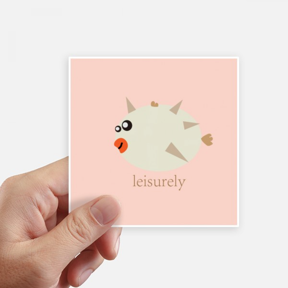 Puffer Thorn Water Art Deco Fashion Sticker Square Waterproof Stickers ...