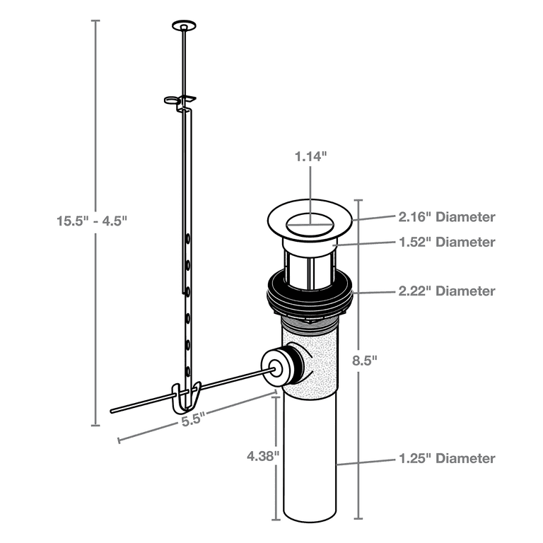 Bathroom sink drain parts store