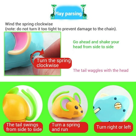 Wind Up Toy Cute Cartoon Wind Up Toy Running Clockwork Mouse ...