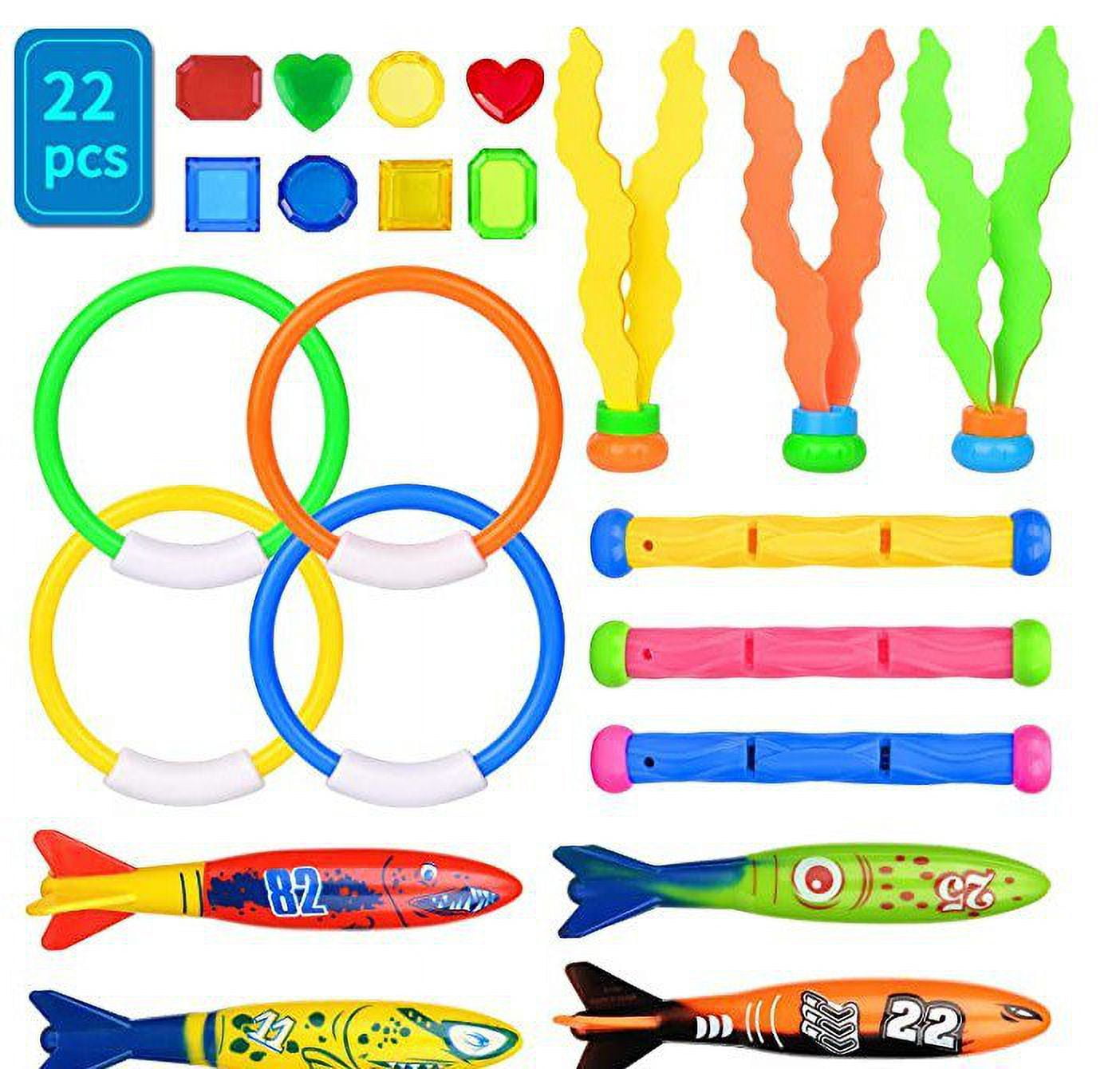 AMERTEER Pool Toys for Kids Ages 3-5 4-8 8-12 Pool Games Diving Toys ...