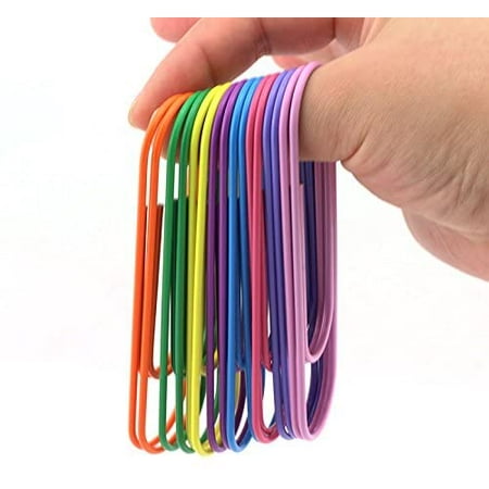 RuiLing 40-Pack 4 Inches Mega Large Paper Clips - 8 Colors Per Color ...