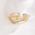 5pcs Rack Plating Brass Micro Pave Clear Cubic Zirconia Open Cuff ...