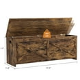 Large Wooden Storage Chest with Safety Hinges – 47.2" Lift-Top Trunk ...
