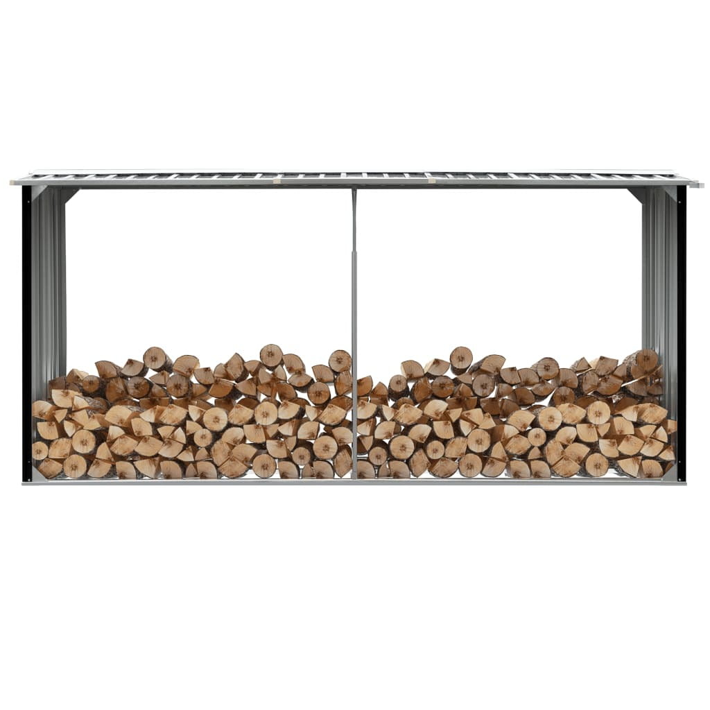 Mqlnutr Garden Log Storage Shed Galvanized Steel 129 9 x36 2 x60 2