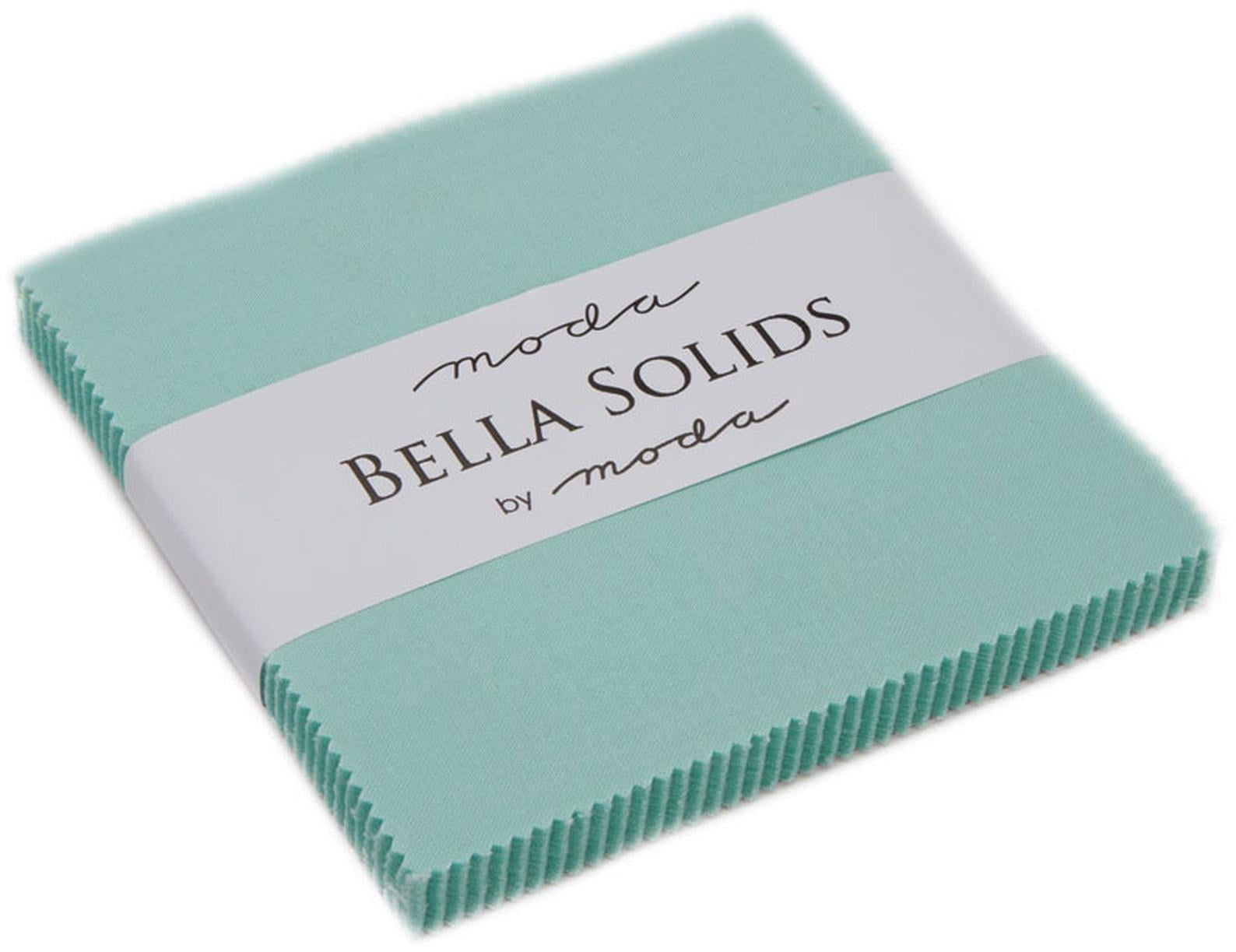 Bella Solids Aqua Moda Charm Pack; 42 - 5" Precut Fabric Quilt Squares ...