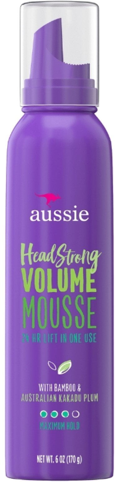 Aussie Head Strong Volume Mousse [Maximun Hold] 6 oz (Pack of 2 ...