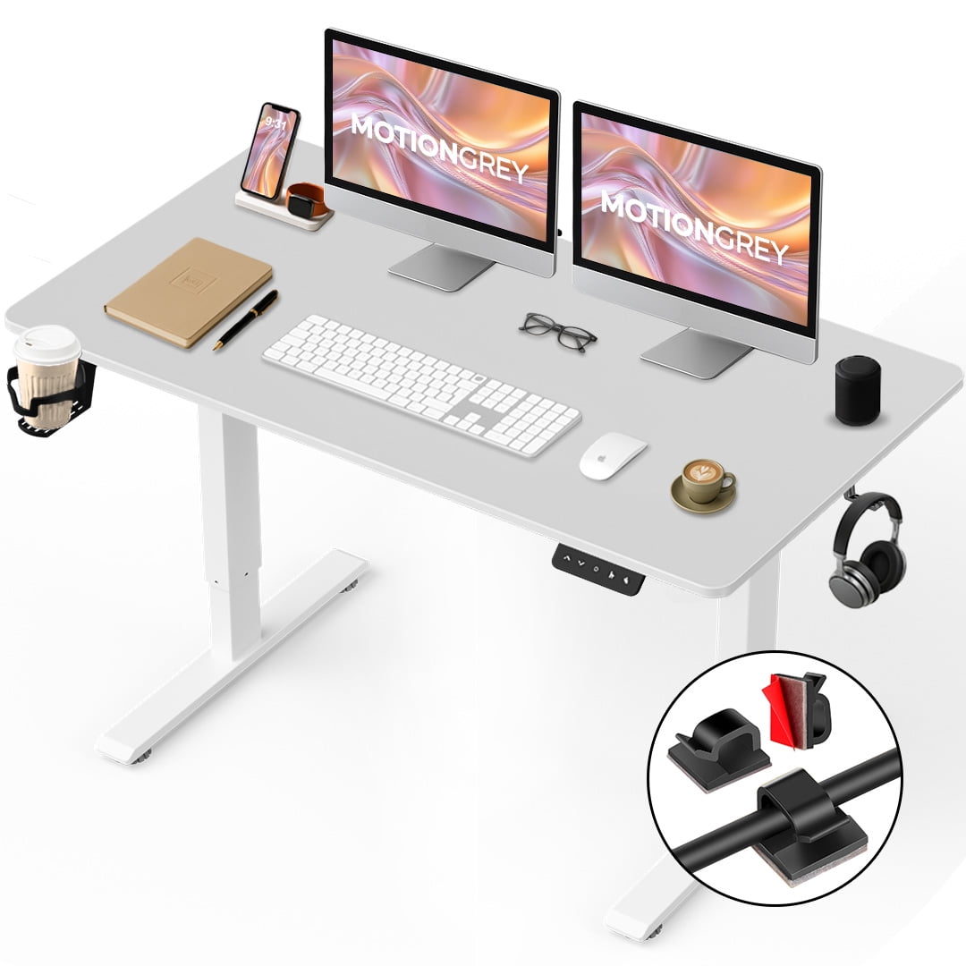 MotionGrey - Ergo2 Adjustable Electric Standing Desk with Memory ...