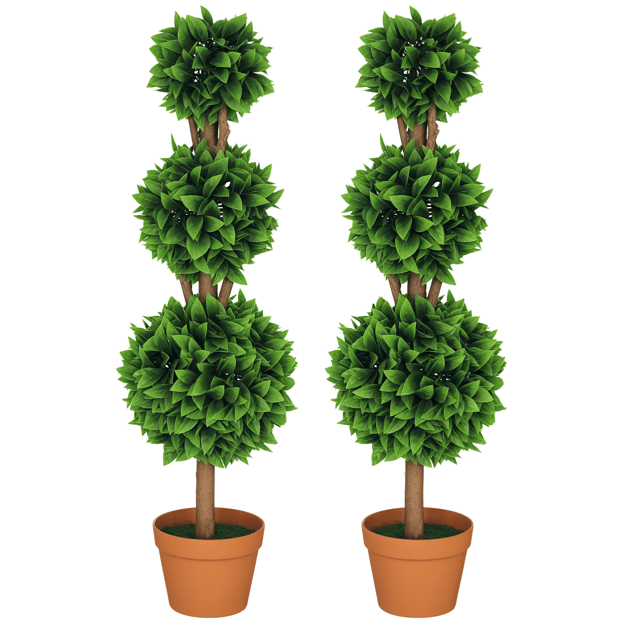 Click here for Homcom 2 Pack Artificial Boxwood Topiary Ball Tree... prices