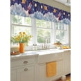 Cartoon Rocket Window Valance, Cloud Space Stars Cute Planet Classic 2 ...