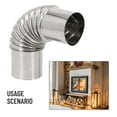 Stove Flue Steel Flue Pipe Elbow Rain Cap Pipes Chimney Liner Flue for ...