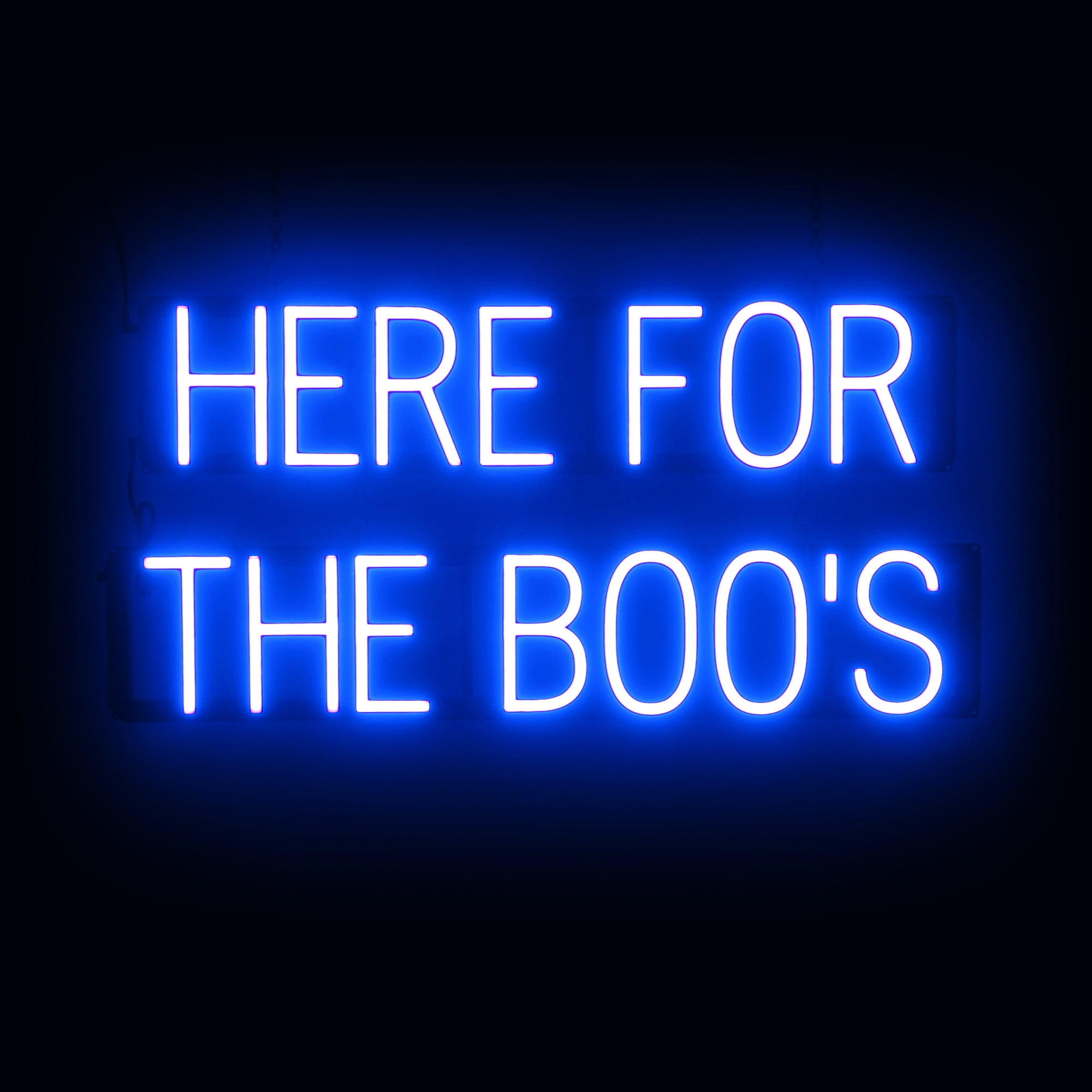 SpellBrite HERE FOR THE BOO'S LED Sign for Business. 30.9" x 15" Blue ...