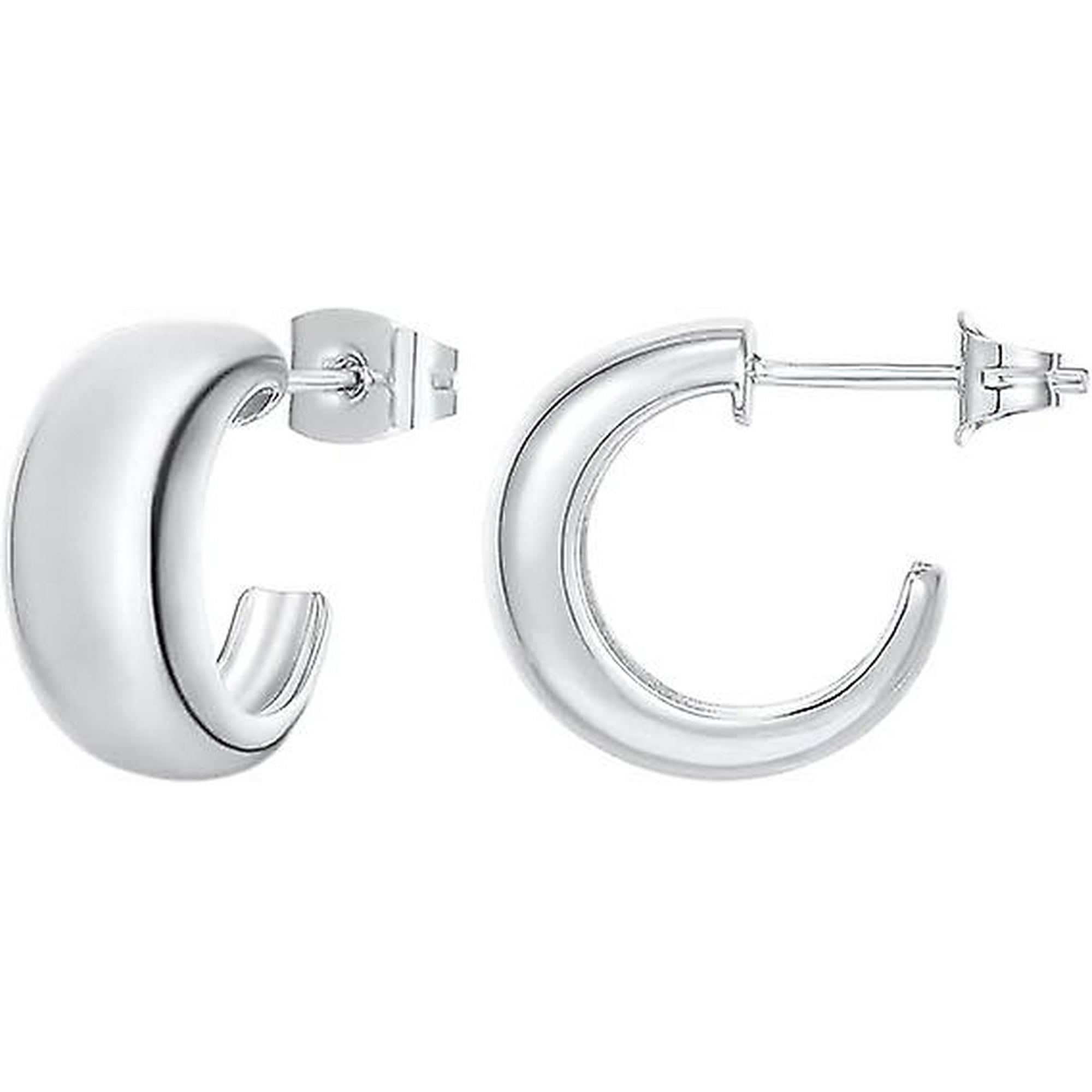 Click here for Zeyu 14k Gold Plated Sterling Silver Post Thick Hu... prices