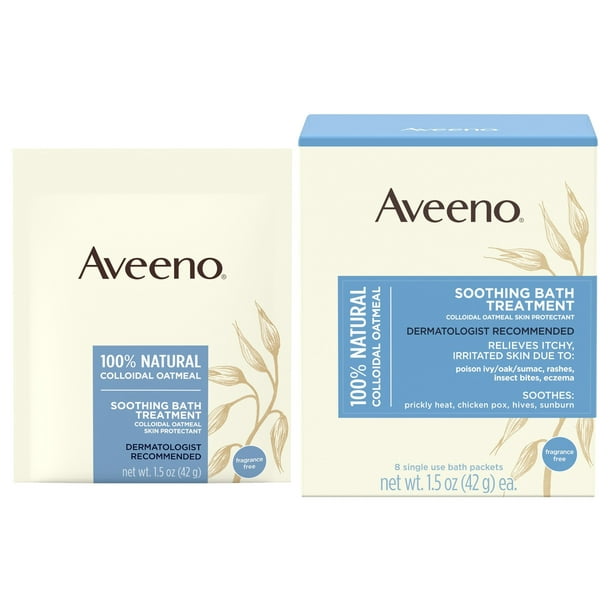Aveeno Bath Additive, 1.5 oz. Individual Packet Unscented Powder ...