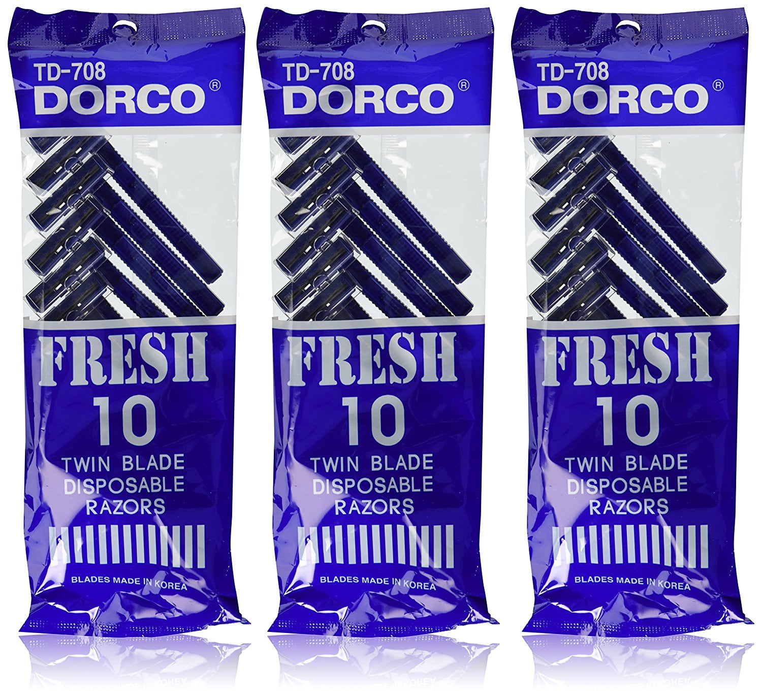 Dorco Fresh Twin Blade Disposable Razors 10 per pack (3 packs ...