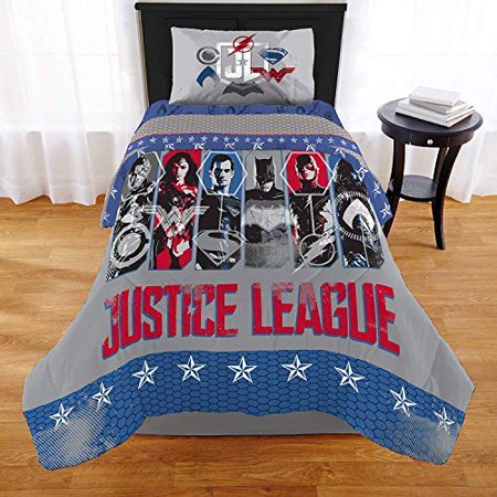 Justice League Movie (2017) 5pc Twin Comforter and Sheet Set Bedding ...
