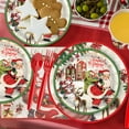 Christmas Paper Plates Dinnerware Santa Clous Décor Vintage Christmas ...
