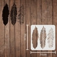 Feather Stencils Template 11.8x11.8inch Plastic Feather Drawing ...