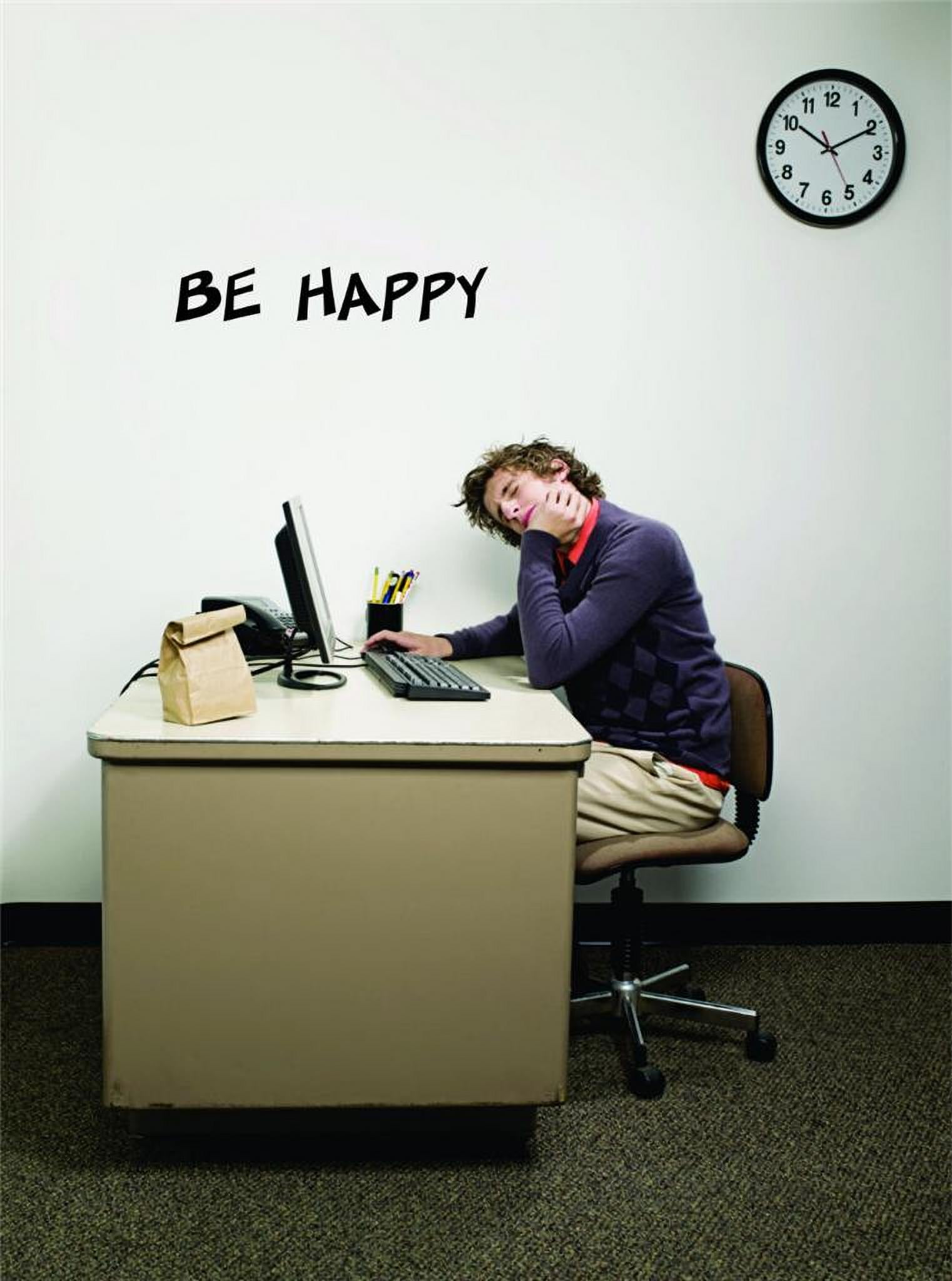 Be Happy Vinyl Wall Decal for Home - Be Happy Laugh Love Brighten My ...