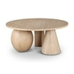 Meridian Furniture Living Room Round Glass Top Doma Cream / Gold Coffee ...