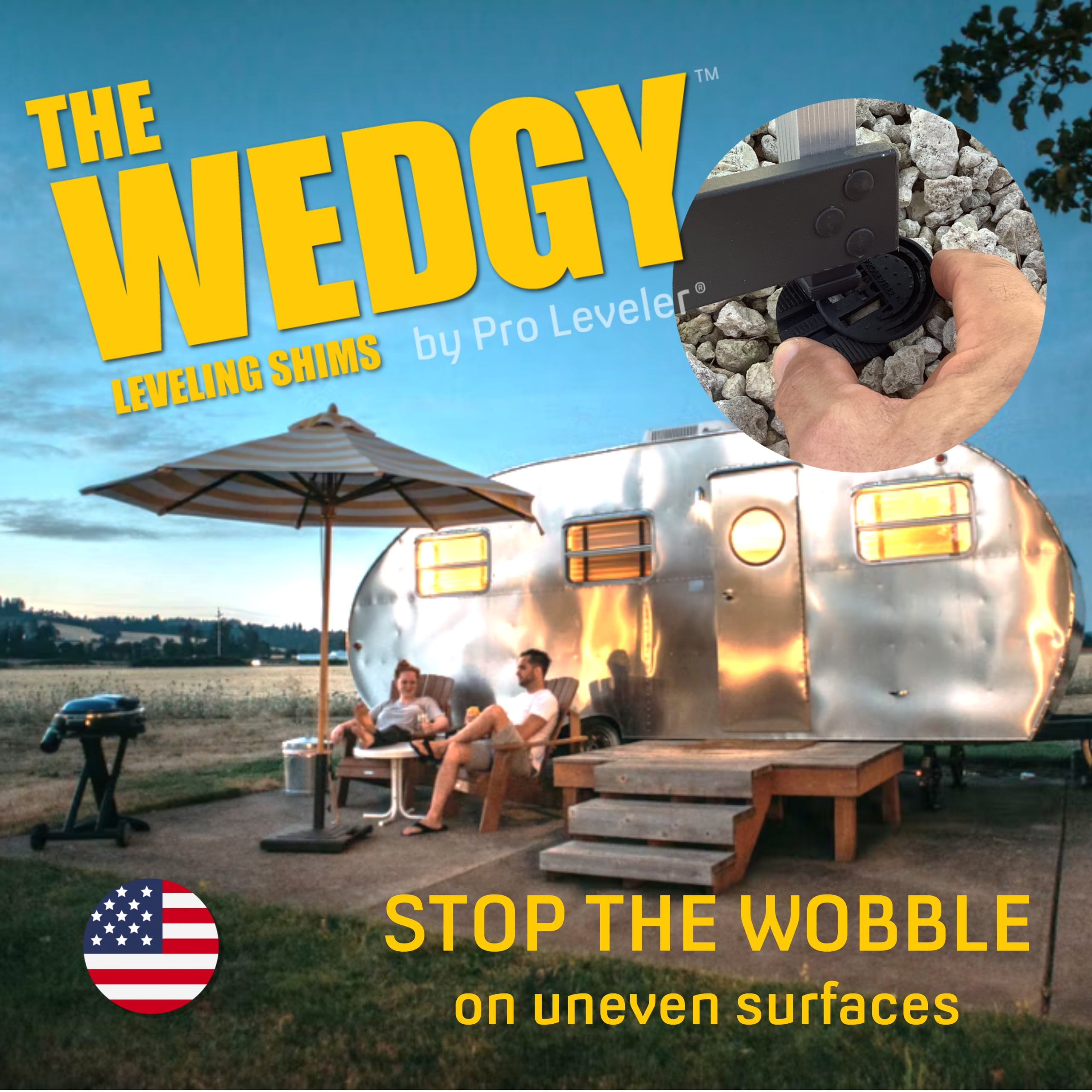 The Wedgy Leveling Shims 12 Pk – MADE IN THE USA – for Indoor Outdoor ...