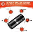 32 mm 12-Point Deep Impact Socket, 1/2 Inch Drive, Metric, Cr-V With ...