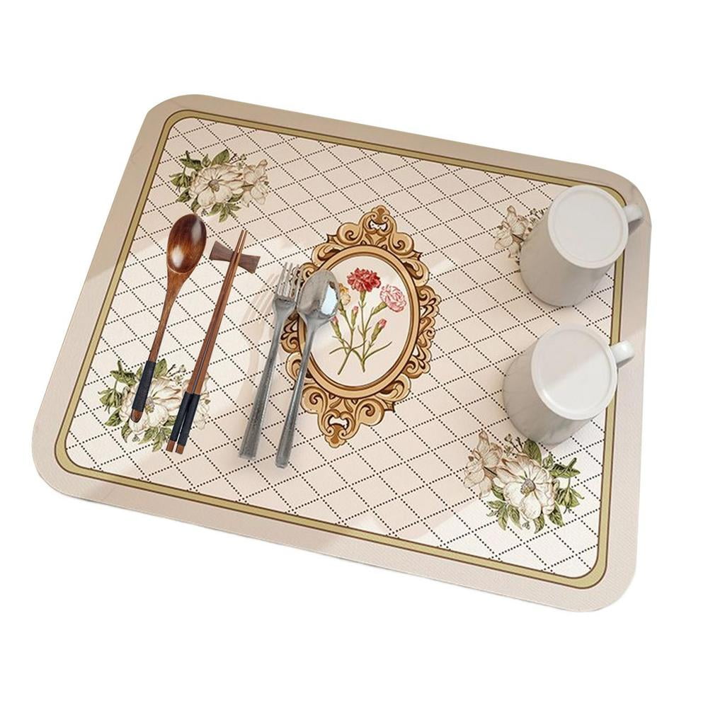 Tohuu Fantasy Style Draining Mat Super Absorbent Kitchen Countertop ...