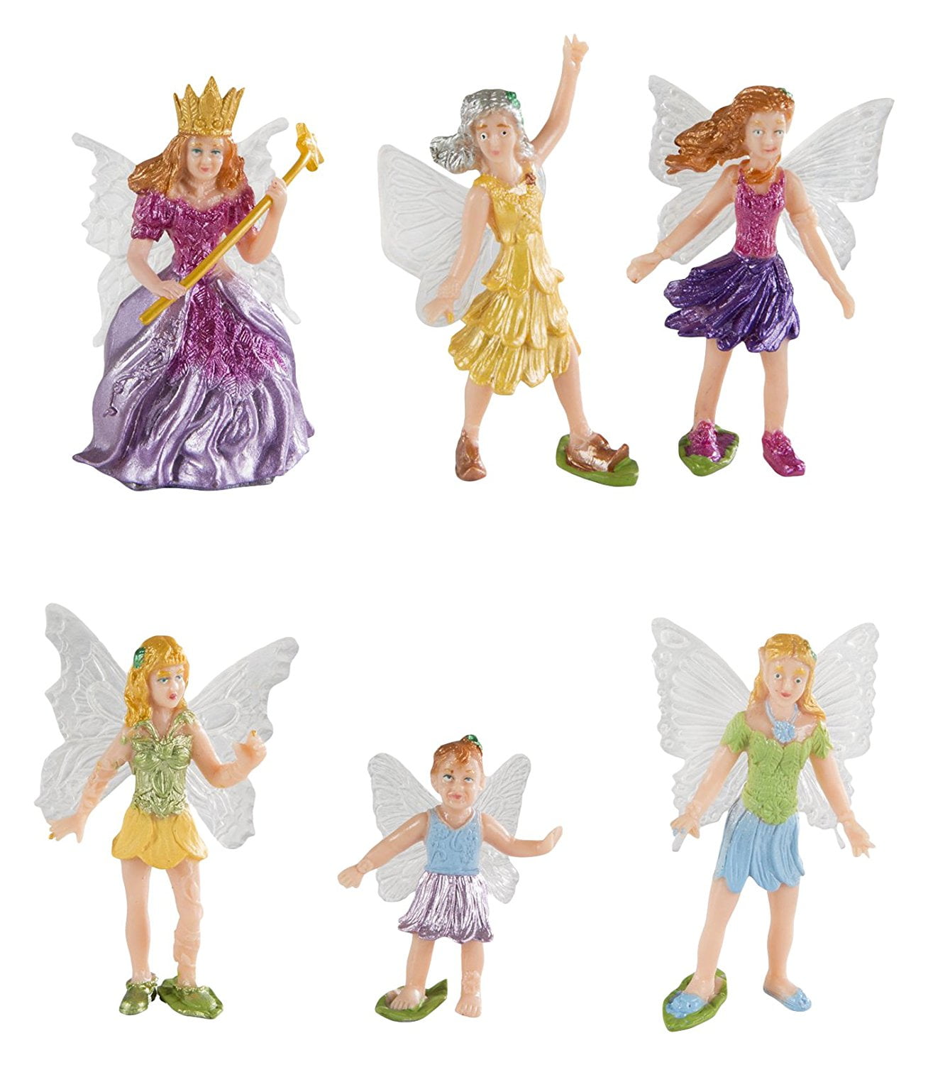 Fairy Fantasies Toy Figurine TOOB, Including 6 Winged Fairies, Safari ...