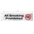 2" x 8" No Smoking Self-Adhesive Vinyl Sign - 1 pack, Model No Smoking ...