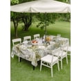 Abstract Leaf Rectangle Outdoor Tablecloth with Umbrella Hole Spring ...