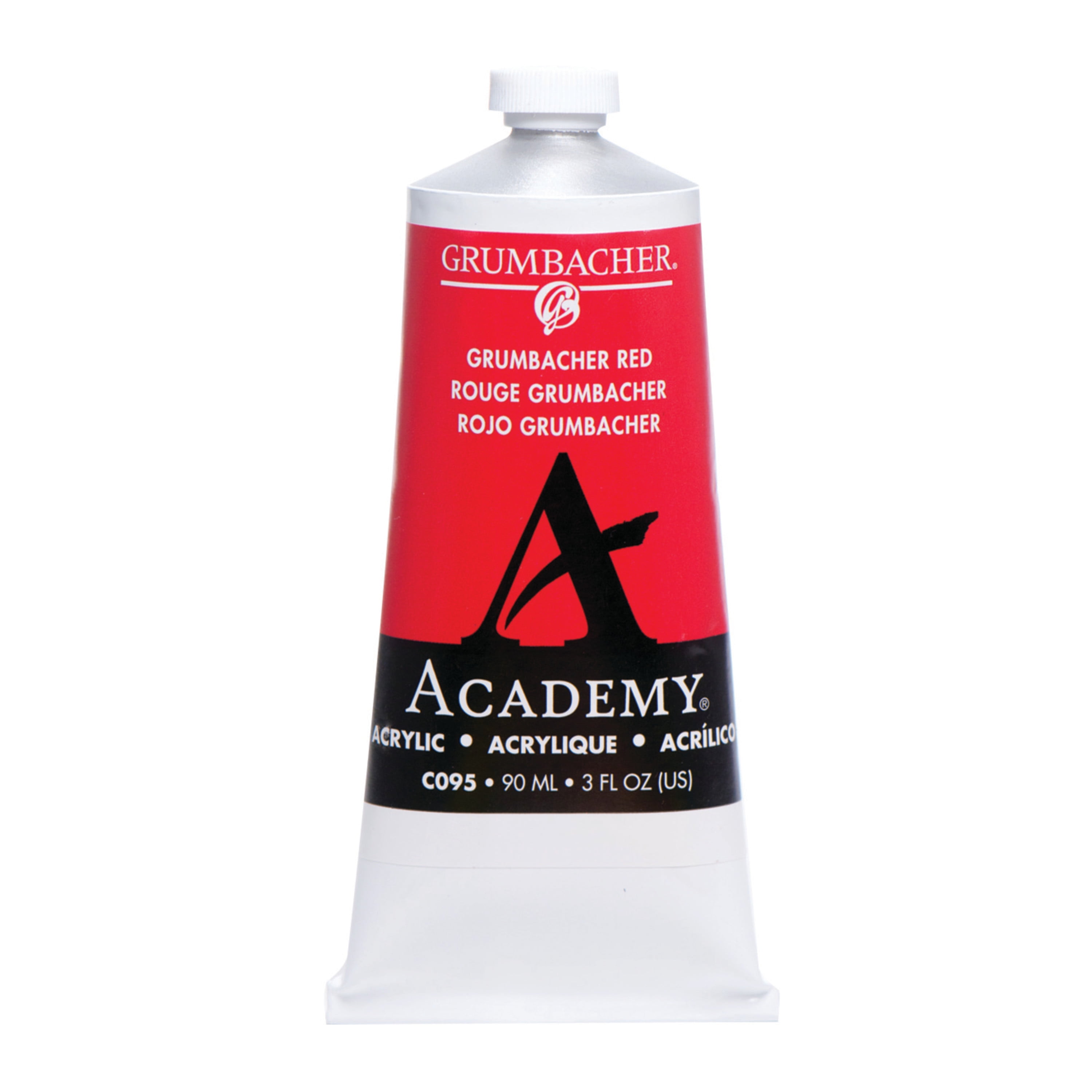 Grumbacher Academy Acrylic, 90ml Tube, Grumbacher Red - Walmart.com