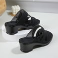 2026 Summer Three Belt Slope Heel Cool Dragging Women's Perforated ...