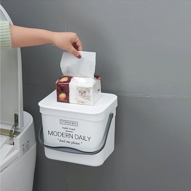 Environmental PP Wall Trash Bin Portable Garbage Bin Trash Bin With Lid ...