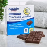 Equate Regular Strength Chocolate Laxative, 24 Pieces HSA/FSA Eligible ...